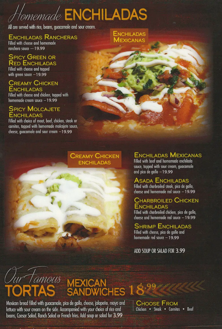 Menu – Salsa and Beer